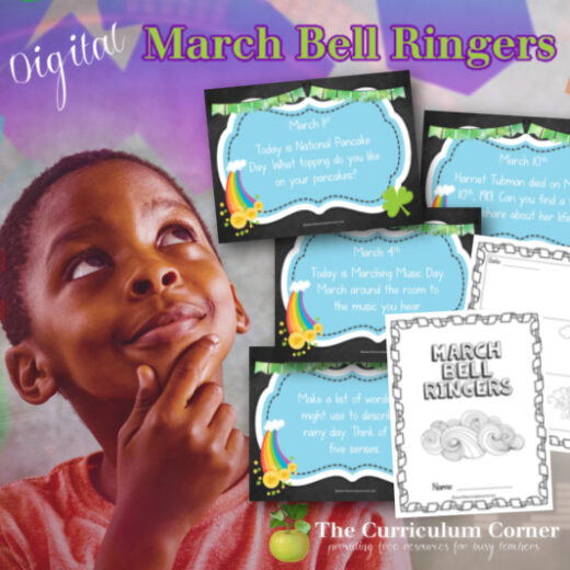 march digital bell ringers feature - The Curriculum Corner 123
