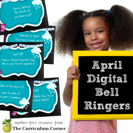 april digital bell ringers feature - The Curriculum Corner 123