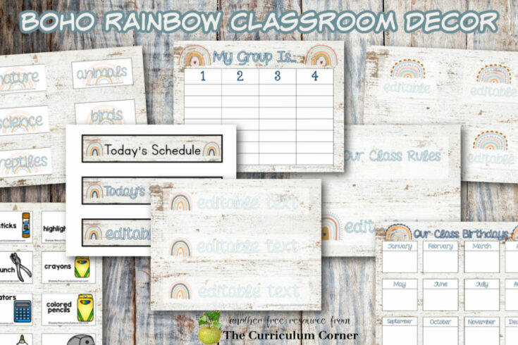 Classroom Decor: Boho Rainbow - The Curriculum Corner 123