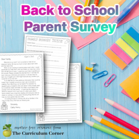 parent survey feature - The Curriculum Corner 123