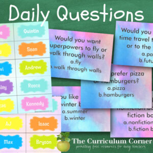 Mornings Archives - The Curriculum Corner 123