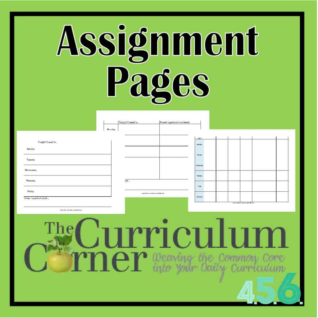 Student Planning Binder - The Curriculum Corner 4-5-6