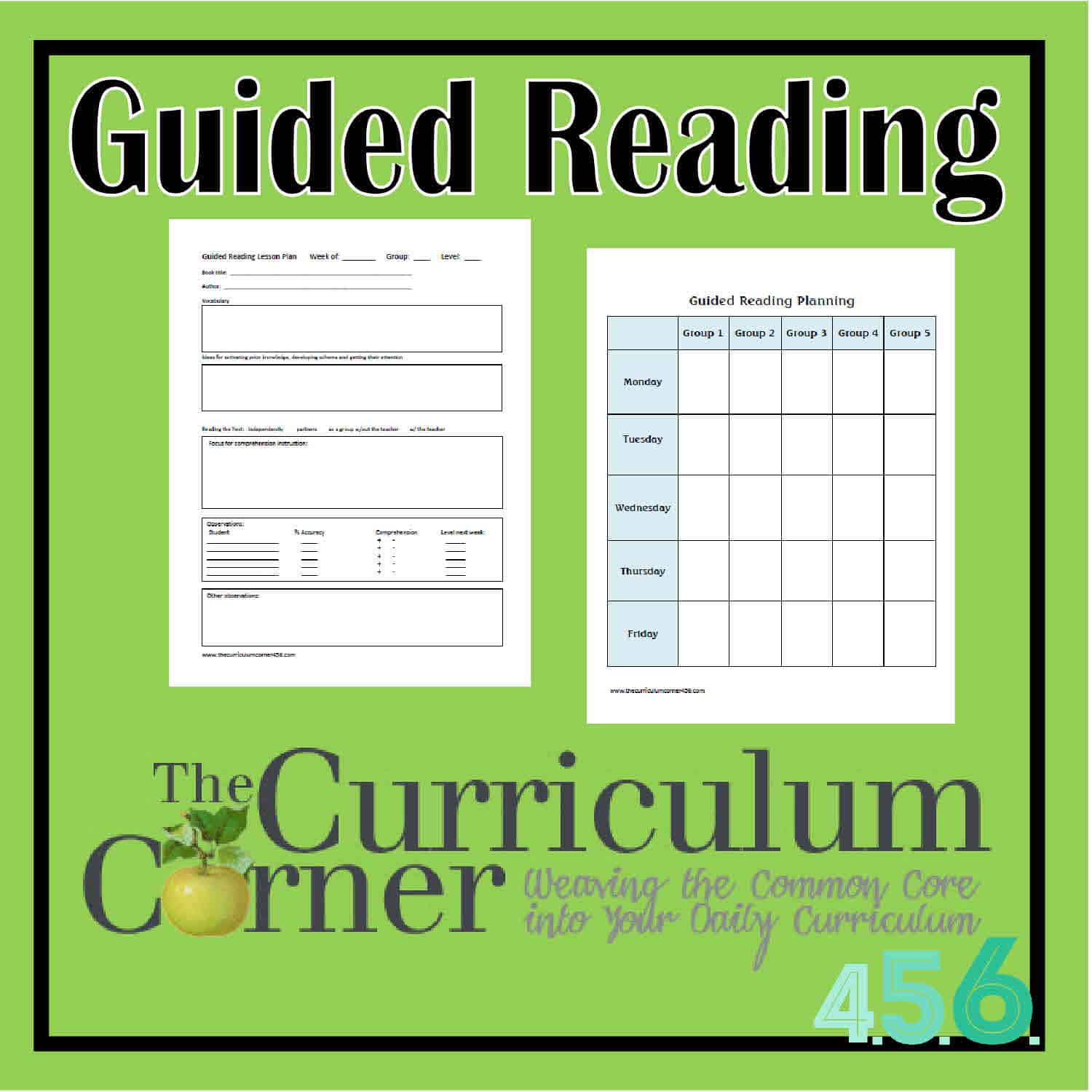 Reading Management Binder for Grades 4-5-6 - The Curriculum Corner 4-5-6