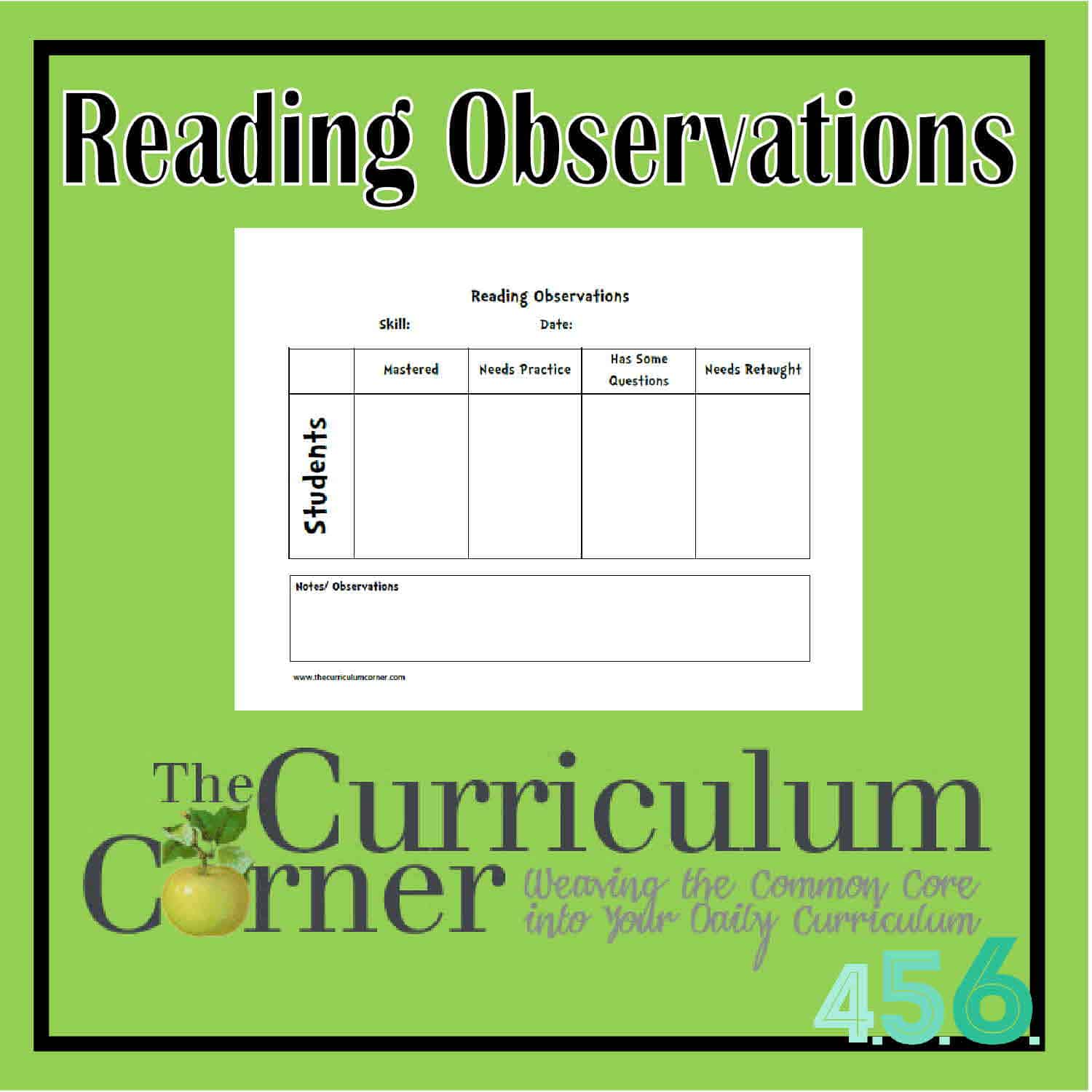 Reading Management Binder for Grades 4-5-6 - The Curriculum Corner 4-5-6