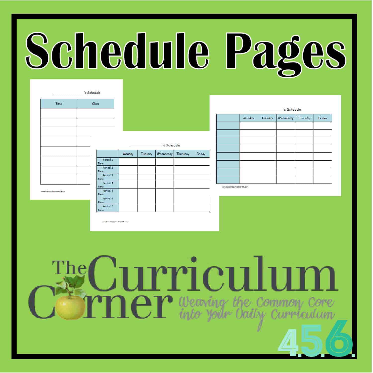 Student Planning Binder - The Curriculum Corner 4-5-6