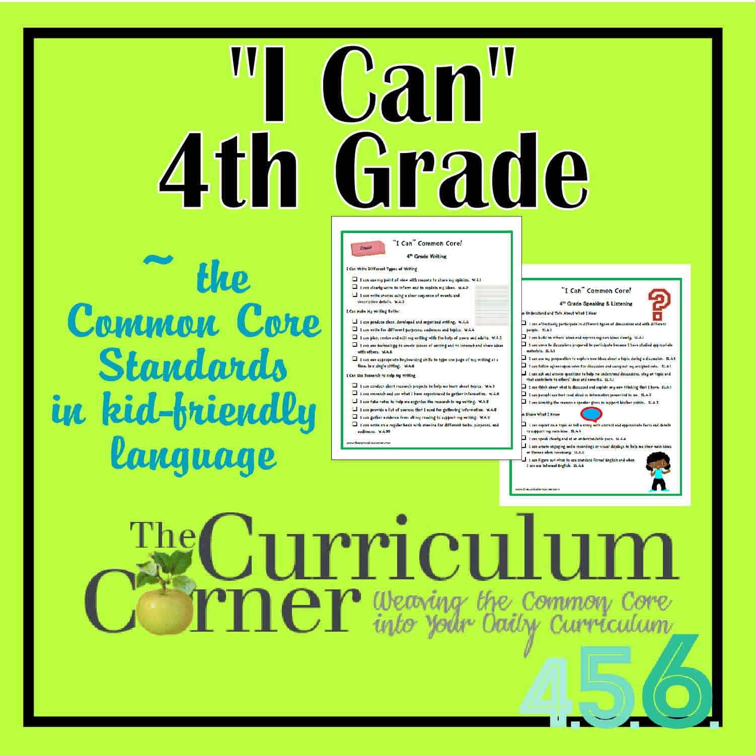 I Can Fourth Grade - The Curriculum Corner 4-5-6