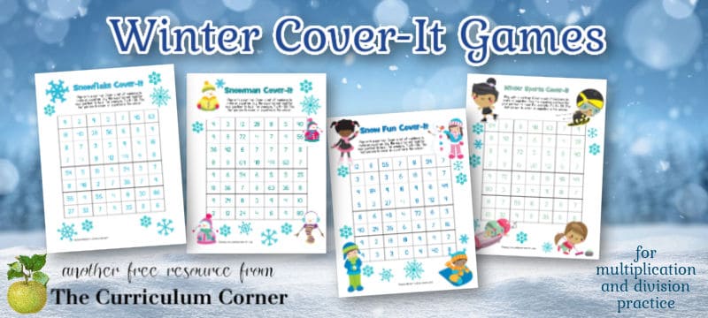 Winter Cover-It Multiplication & Division Games - The Curriculum Corner ...