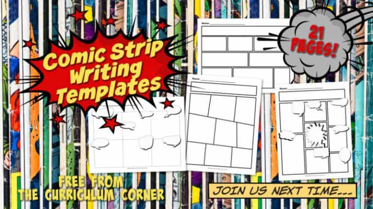 Templates for Comic Strips - The Curriculum Corner 4-5-6