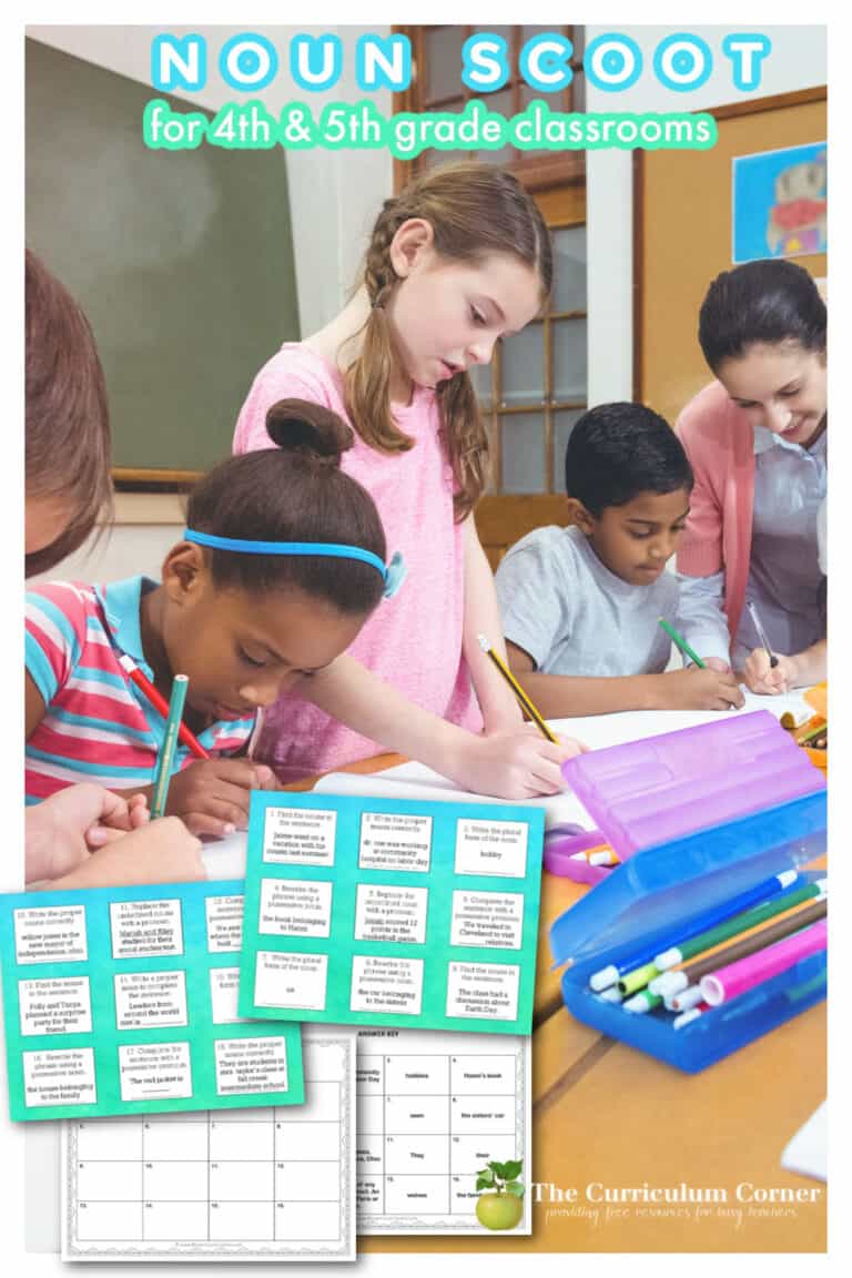 Noun Scoot - The Curriculum Corner 4-5-6