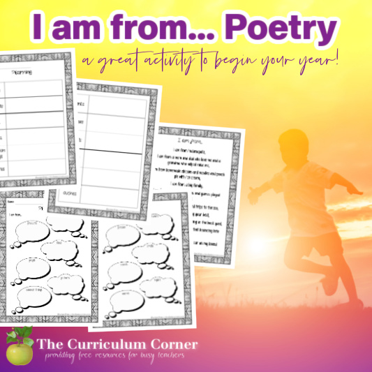 i am from poetry feature - The Curriculum Corner 4-5-6