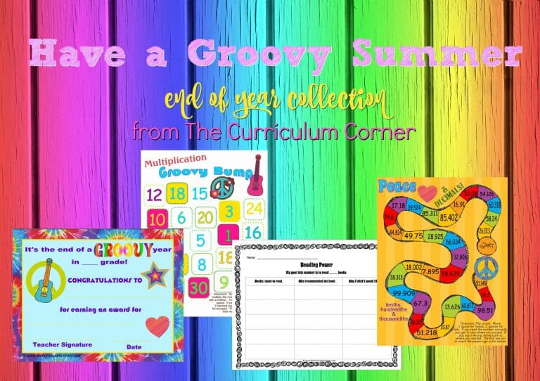 Have a Groovy Summer (End of Year Activities) - The Curriculum Corner 4-5-6