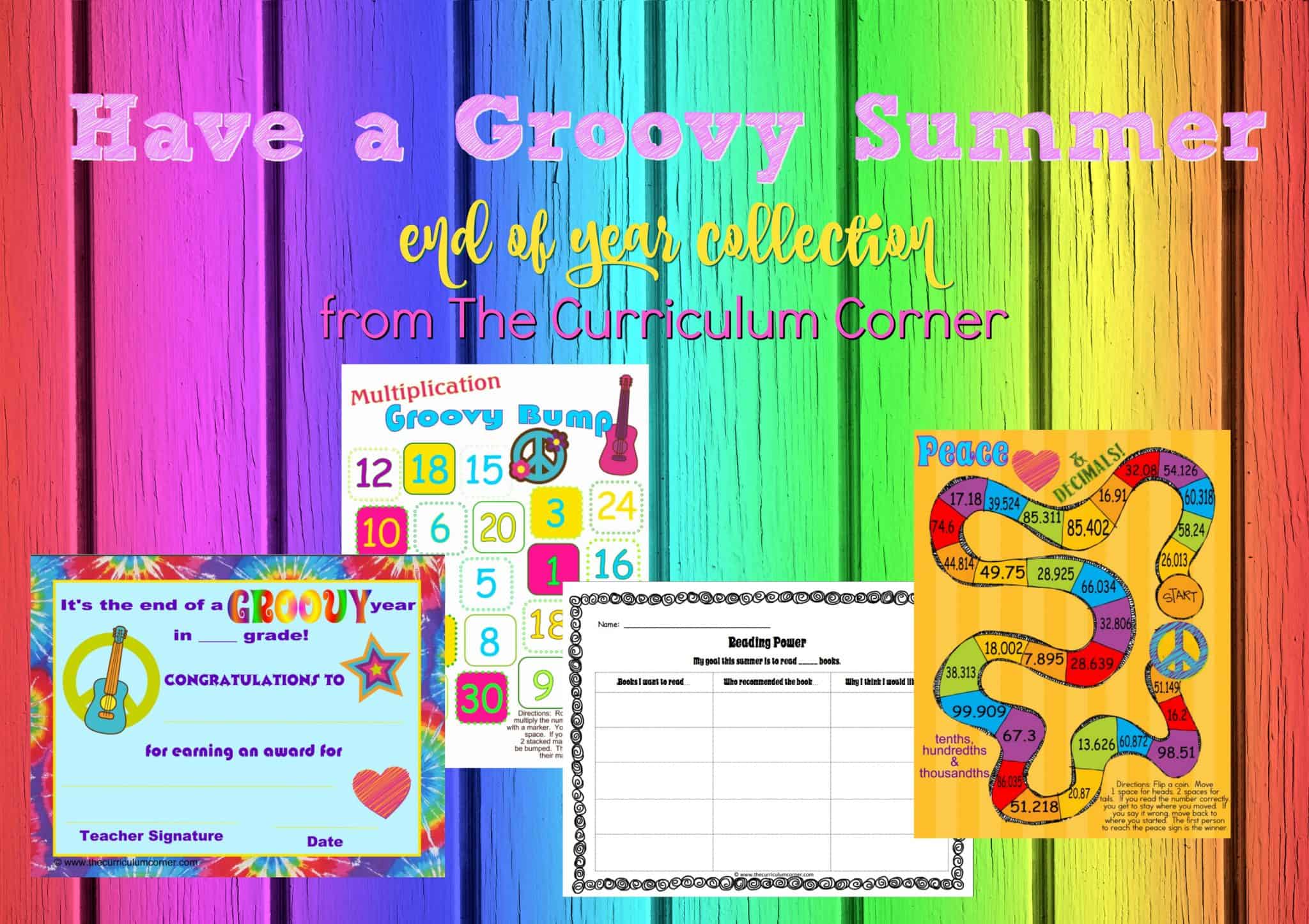 Have a Groovy Summer (End of Year Activities) - The Curriculum Corner 4-5-6