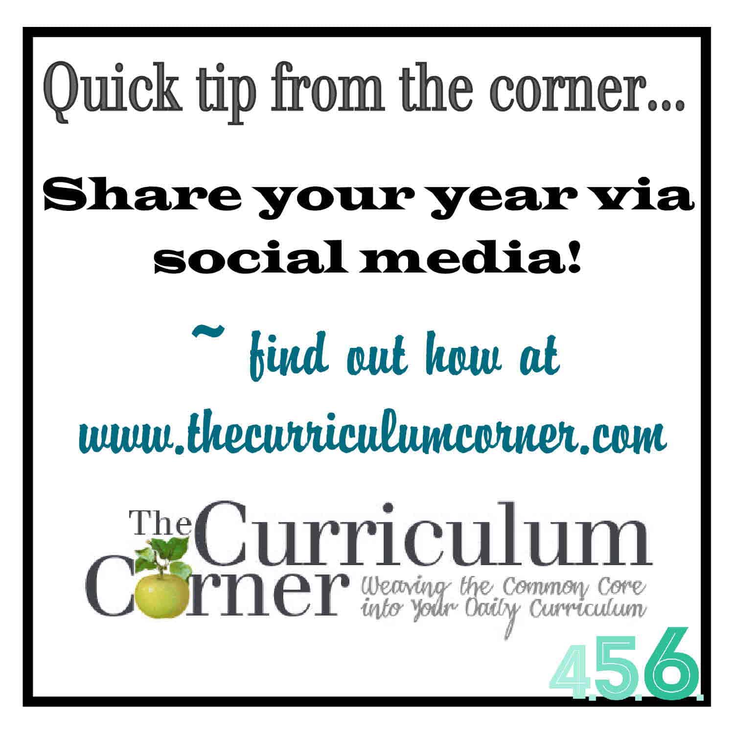 Share Your Year Via Social Media Quick Tip Idea From The Curriculum