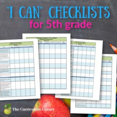 i can checklists 5th feature - The Curriculum Corner 4-5-6