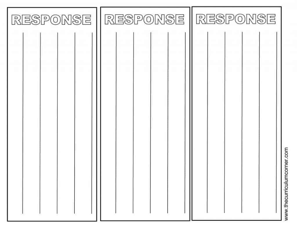 Reading response bookmarks designed to help students plan ahead in ... Reading response bookmarks designed to help students plan ahead in ...