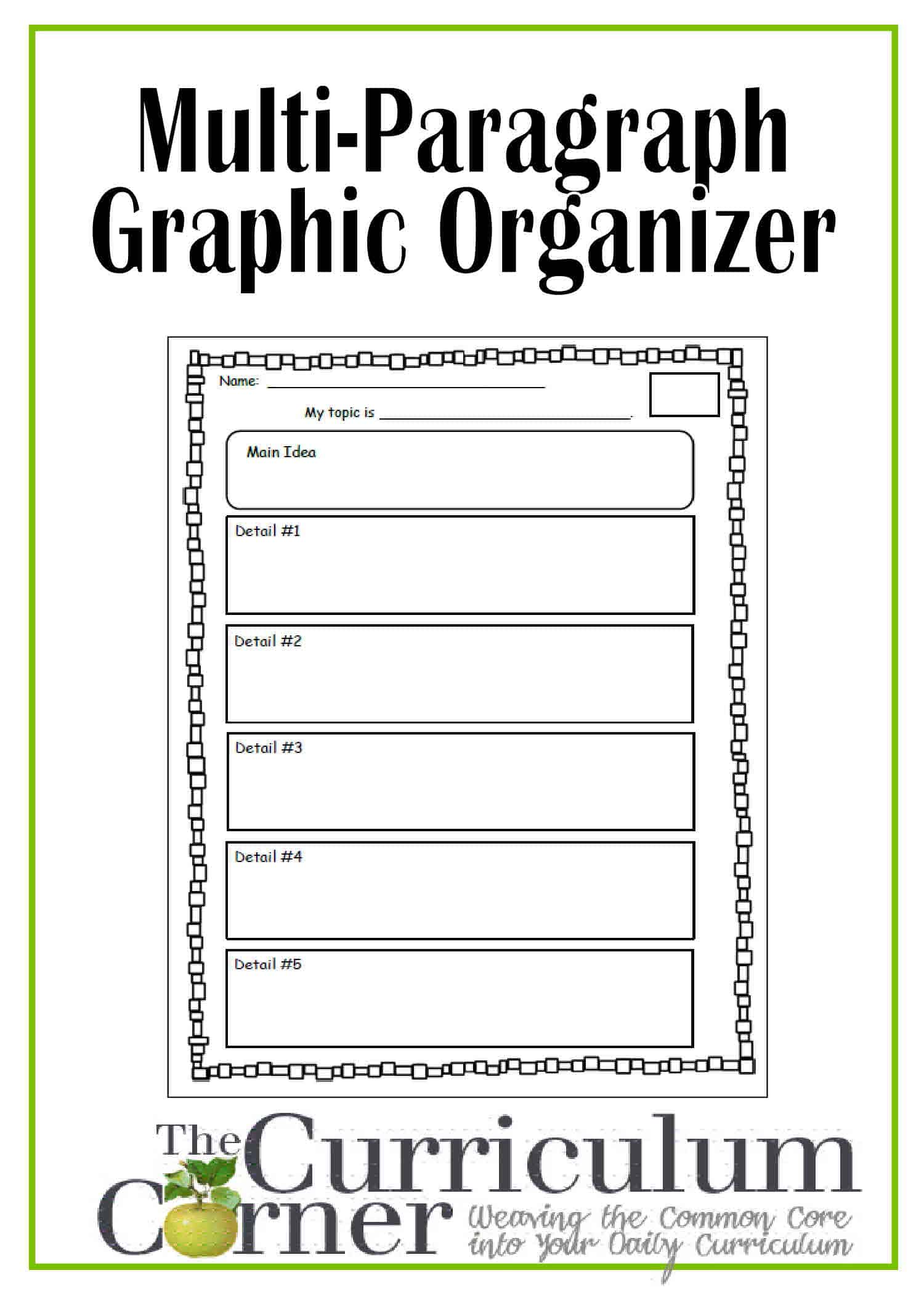 Graphic Organizer For Multi Paragraph Research Papers The Curriculum