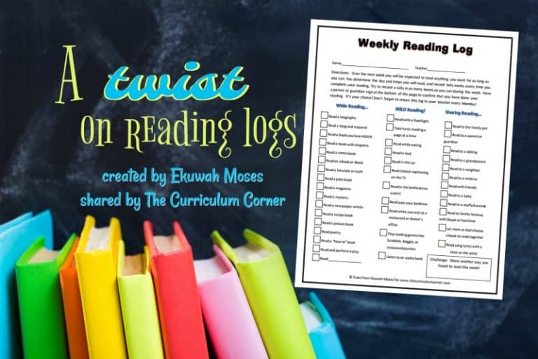 Corner Spotlight: Ekuwah Moses - A twist on reading logs! - The ...