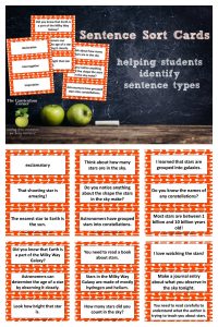 Sentence Sort Cards - The Curriculum Corner 4-5-6
