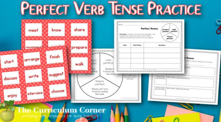 perfect verb tense fb - The Curriculum Corner 4-5-6