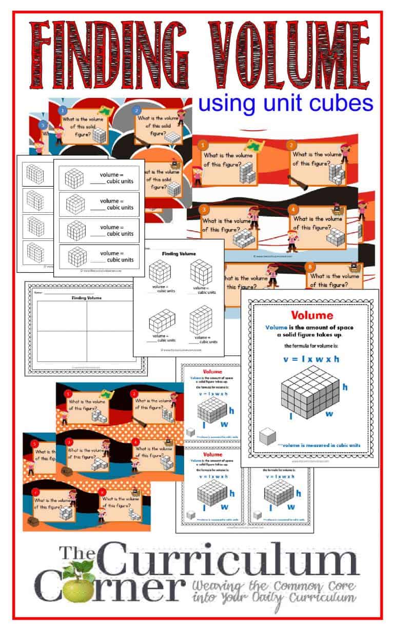 Finding Volume Using Unit Cube by The Curriculum Corner | 3 sets of ... Finding Volume Using Unit Cube by The Curriculum Corner | 3 sets of ...