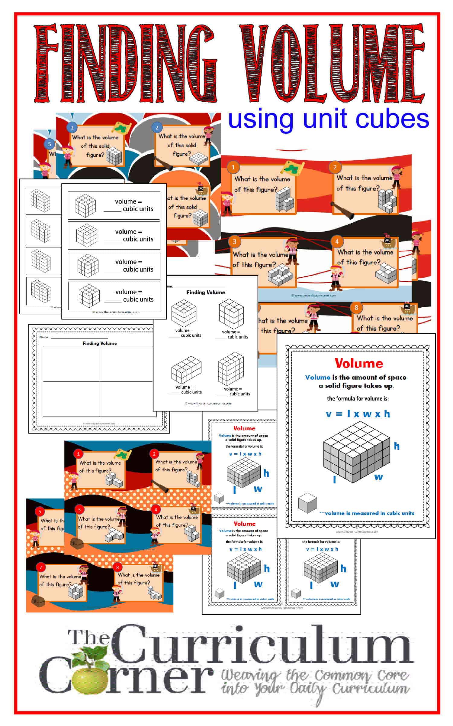 Finding Volume Using Unit Cubes The Curriculum Corner 4 5 6 Finding Volume Using Unit Cubes The Curriculum Corner 4 5 6