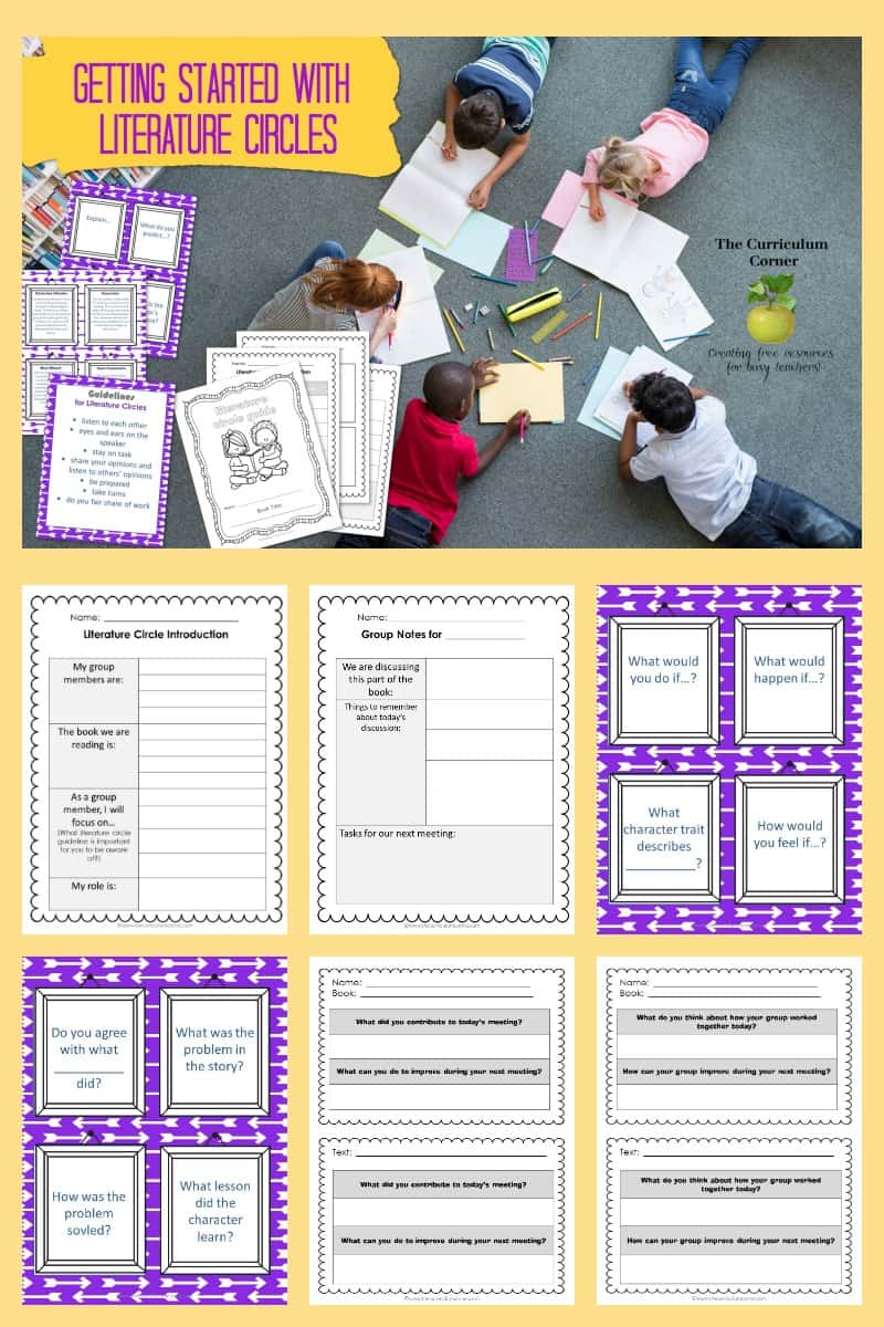 Getting Started With Literature Circles The Curriculum Corner 4 5 6