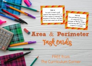 Area & Perimeter Task Cards - The Curriculum Corner 4-5-6