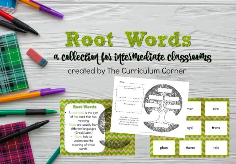 root words 1 - The Curriculum Corner 4-5-6