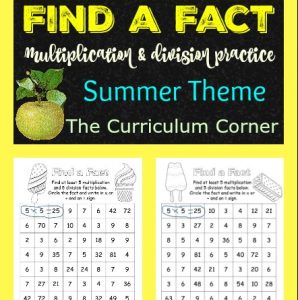 Find a Fact Multiplication and Division Practice Games | Summer ...