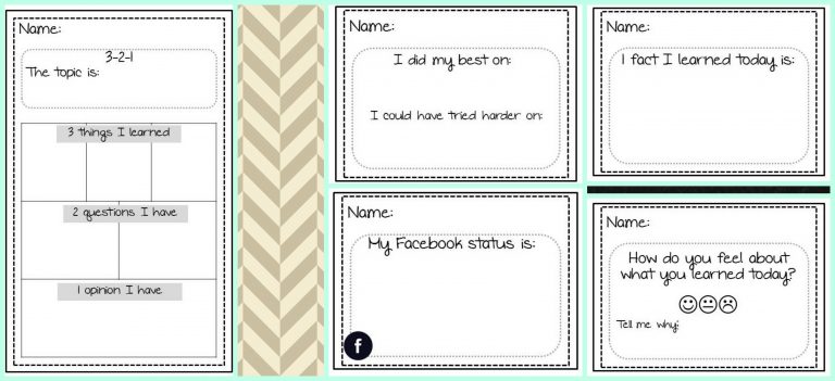 Editable Exit Tickets - The Curriculum Corner 4-5-6