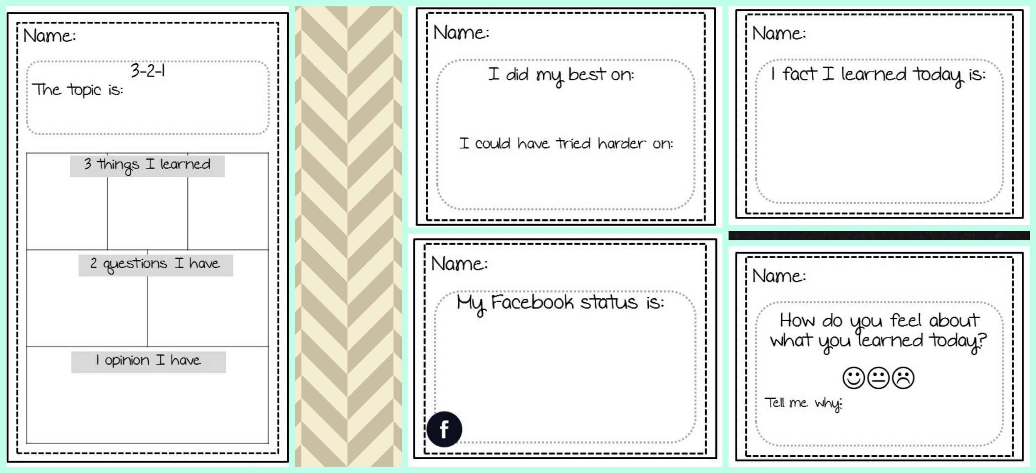 Editable Exit Tickets - The Curriculum Corner 4-5-6