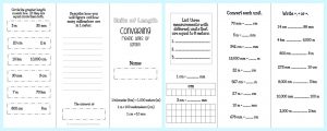 Converting Metric Units of Length Brochure - The Curriculum Corner 4-5-6
