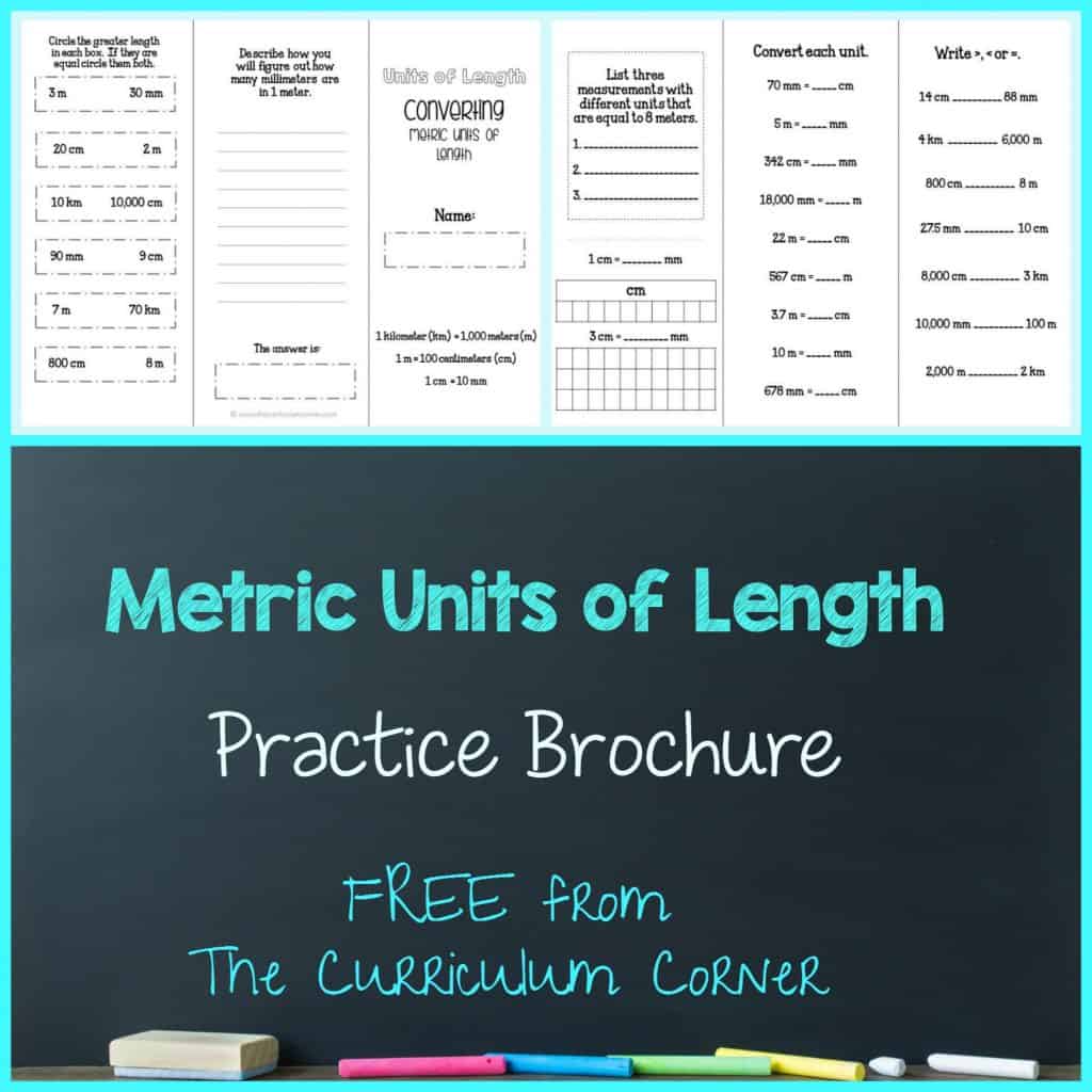 FREE Converting Metric Units of Length FREEBIE practice brochure from ...