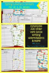 FREE Spring Literacy Centers for 4th & 5th Grades - The Curriculum ...