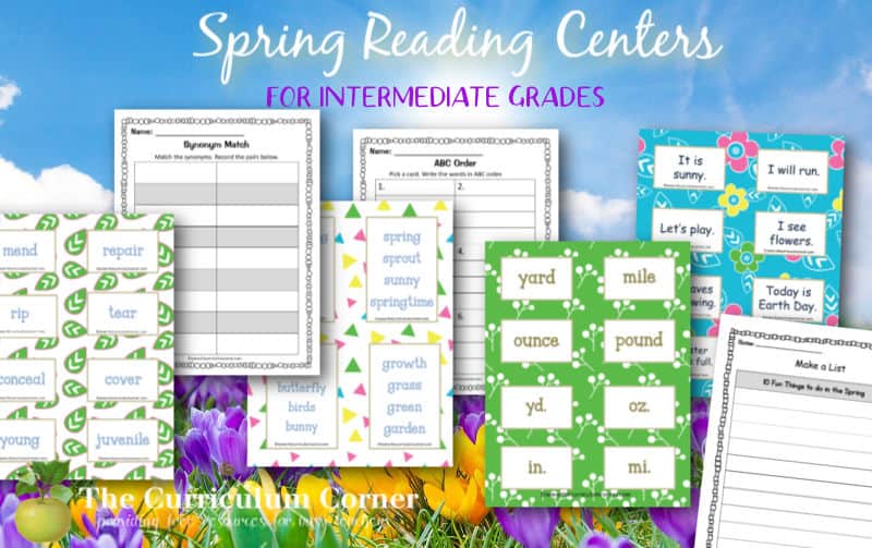 Spring Reading Centers - The Curriculum Corner 4-5-6