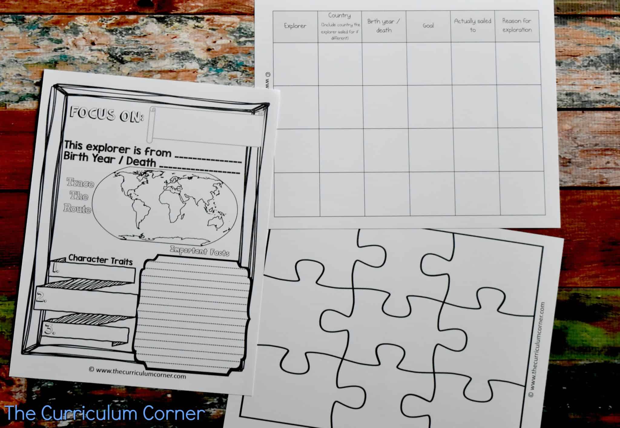 Focus on Explorers - The Curriculum Corner 4-5-6
