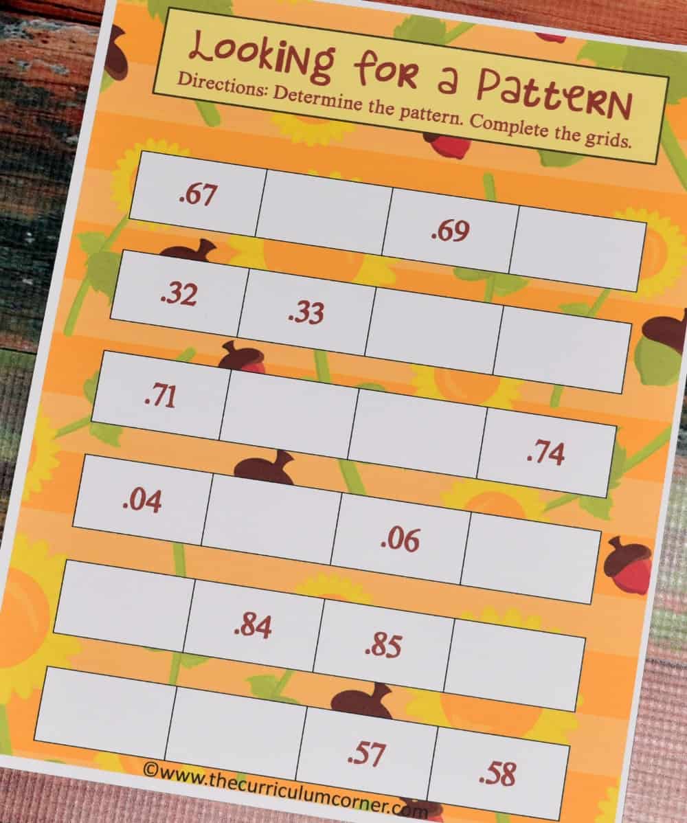 Fabulous Fall Math Centers - The Curriculum Corner 4-5-6