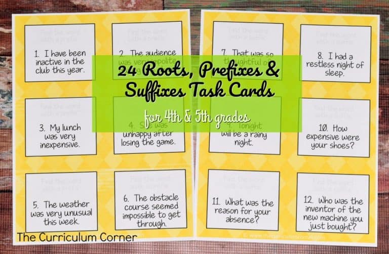 Roots, Prefixes & Suffixes Instruction Pack - The Curriculum Corner 4-5-6