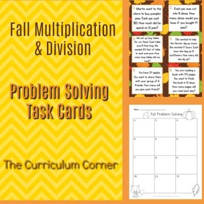 FREE Fall Multiplication Problem Solving & Fall Division Problem ...