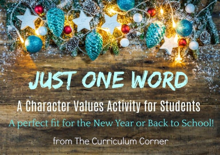 Help children focus on character values with this free one word ...