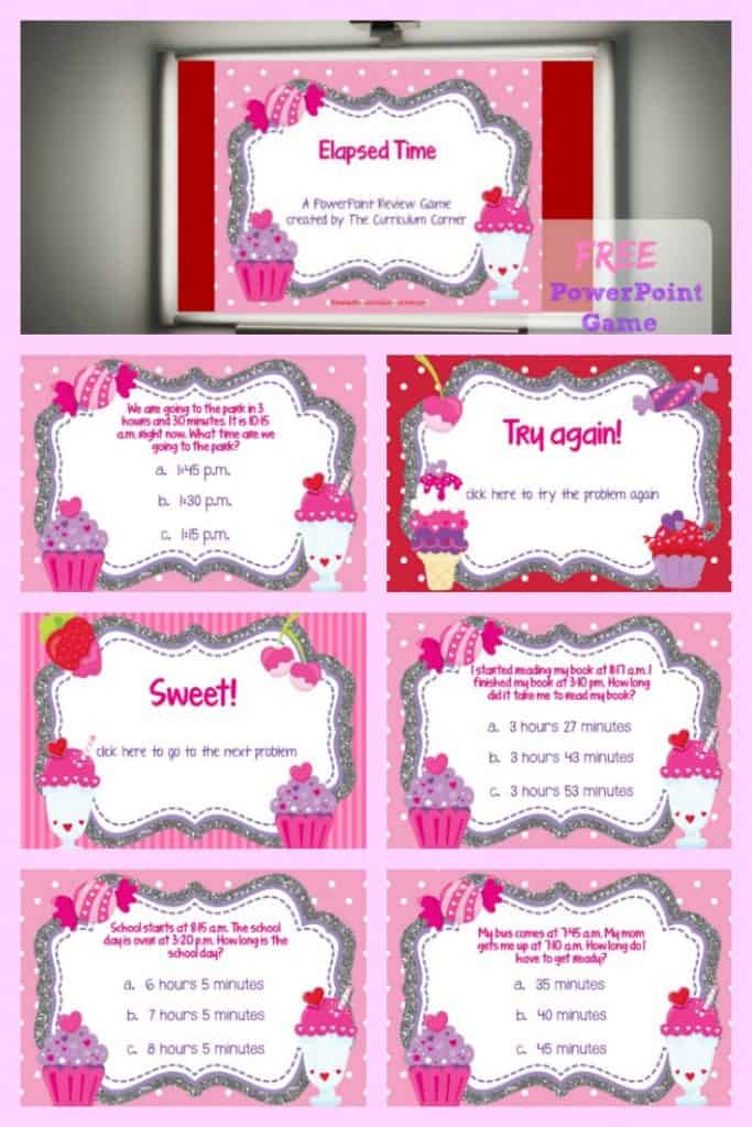 Elapsed Time PowerPoint Game - The Curriculum Corner 4-5-6