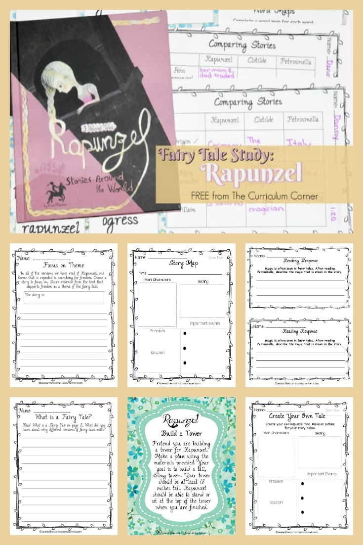 Rapunzel Fairy Tale Study - The Curriculum Corner 4-5-6