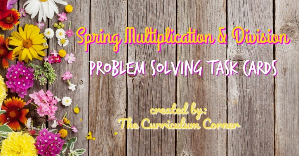 These spring problem solving task cards are designed to give your ...