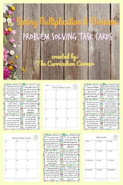 Spring Problem Solving Mult & Div - The Curriculum Corner 4-5-6