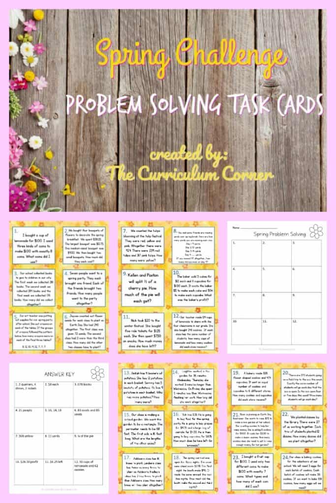 Spring Challenge Problem Solving - The Curriculum Corner 4-5-6