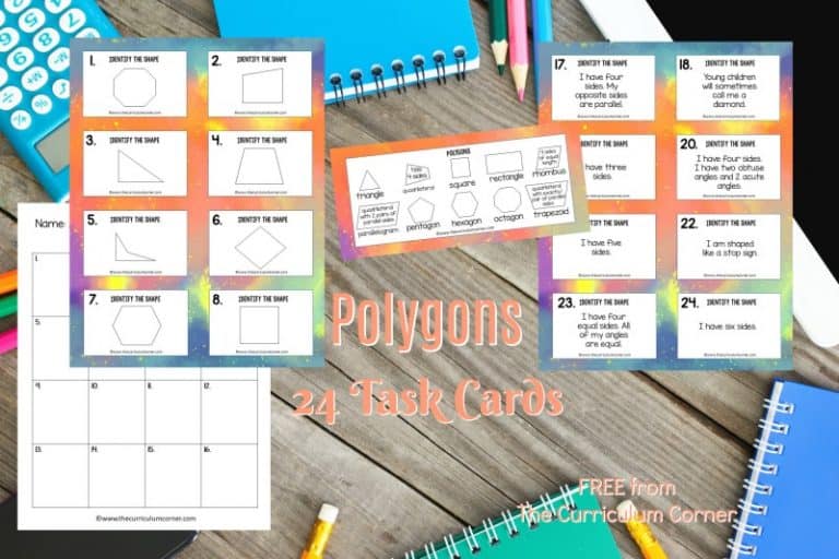 Polygon Task Cards - The Curriculum Corner 4-5-6