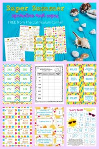 Super Summer Math Centers - The Curriculum Corner 4-5-6