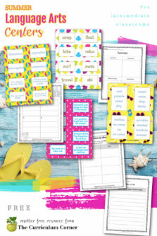 Summer Language Arts Centers - The Curriculum Corner 4-5-6