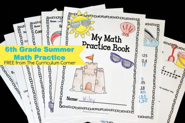 6th Grade Summer Math Booklet - The Curriculum Corner 4-5-6