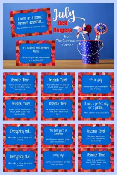 July Bell Ringers - The Curriculum Corner 4-5-6